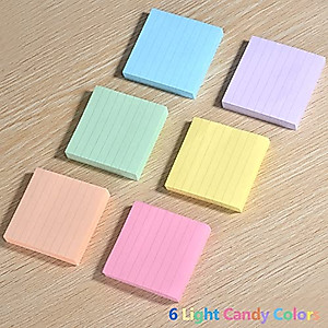 Pop Up Sticky Notes Lined 3x3 inch , Easy to Post Sticky Notes with Lines, 600 Sheet Sticky Notes Pop up Refill Pink Purple Blue Yellow Green Orange Color, Office Accessories