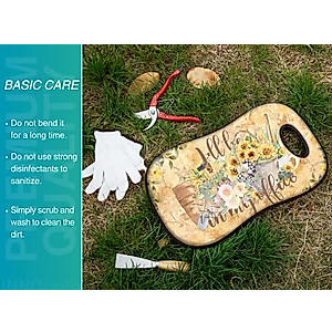 InnoBeta Kneeling Pad with Handle, Kneeling Pad for Gardening, Extra Thick & Soft Memory Foam Cushion, 18.9" x 11" x 1.75", Gardening Gifts, Yellow - I'll Be in The Office