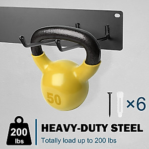 RedCall Garage Tool Organizer,2 Pack Garage Organization Wall Mount,Heavy-Duty Steel Garden Tool Organizer Storage Rack,Broom Holder Wall Mount,Hangers Garden Yard Tool Rack