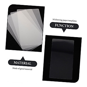 NUOBESTY 10pcs Printing Pen Copy Board Transparent Drawing Board 3D Drawing Paper Templates Drawing Tool Basic Template Painting Mat Drawing Board for 3D Printing Pen White PVC