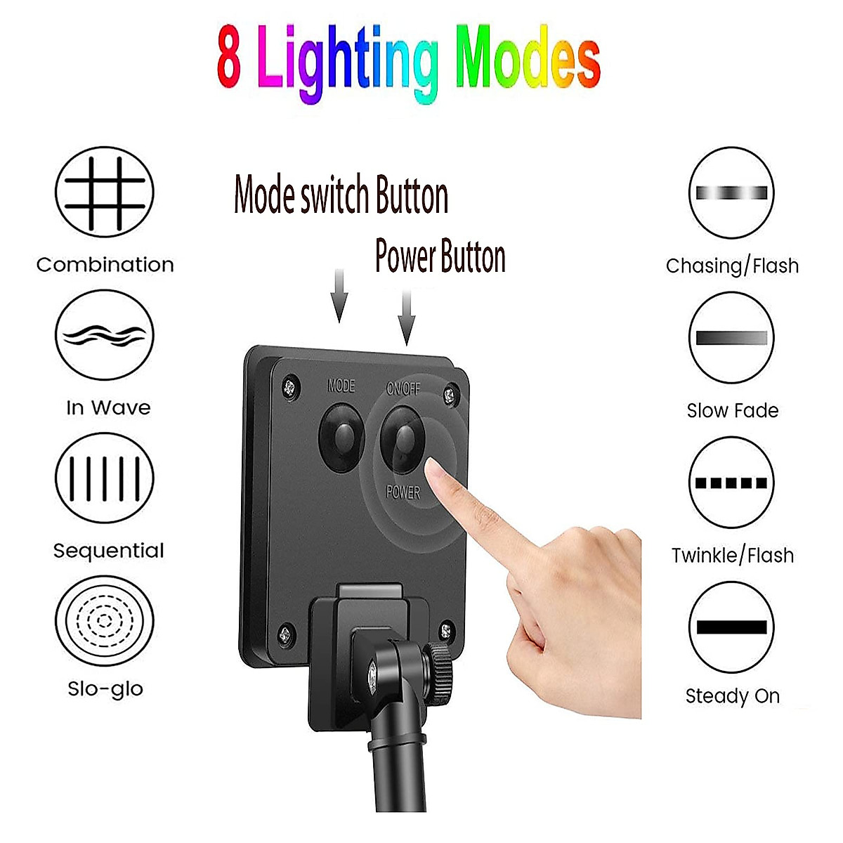 HOINCO Solar Flower String Lights,1Pack 39.4 FT 100 LED Fairy Light Decorations for Garden Fence Patio Yard Christmas Tree, Home, Lawn, Wedding, Patio, Party Decoration (Multi Colored)