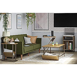 Novogratz Regal Turntable Stand/End Table, Walnut