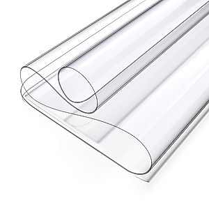 Oterri Clear Writing Desk Pad, Heat Resistant Waterproof PVC Round Edge Durable Desk Protect Mat, Anti-Static Writing Mat-23.6’’x13.7” Table Protector