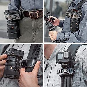 PGYTECH Beetle Camera Clip with Plate Camera Quick Release System for Sony, Nikon, Fuji Backpack Camera Strap Mount