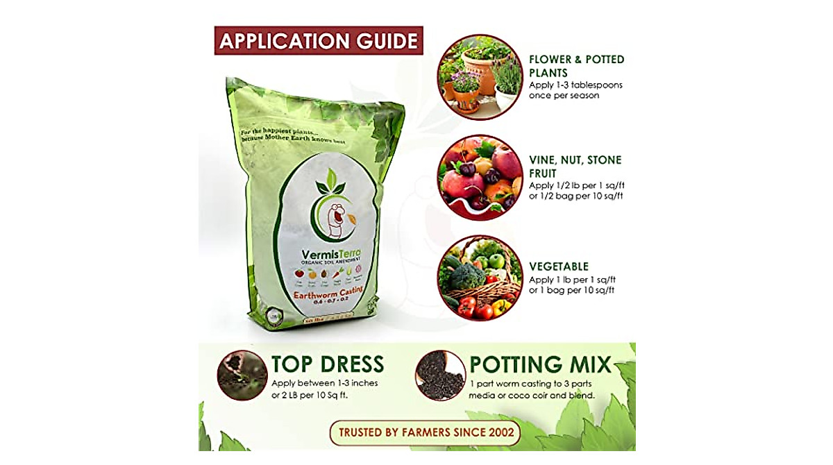 VermisTerra Earthworm Castings 10 LB | Organic Soil Booster for Healthy ...