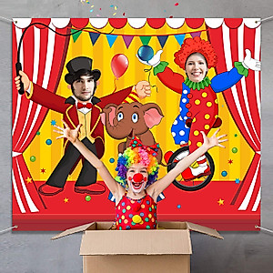 Blulu Carnival Backdrops for Party Circus Decorations 59 x 51 Inch Carnival Photo Door Banner Circus Theme Carnival Banner Carnival Photo Props Large Backdrop for Carnival Decorations Games Supplies