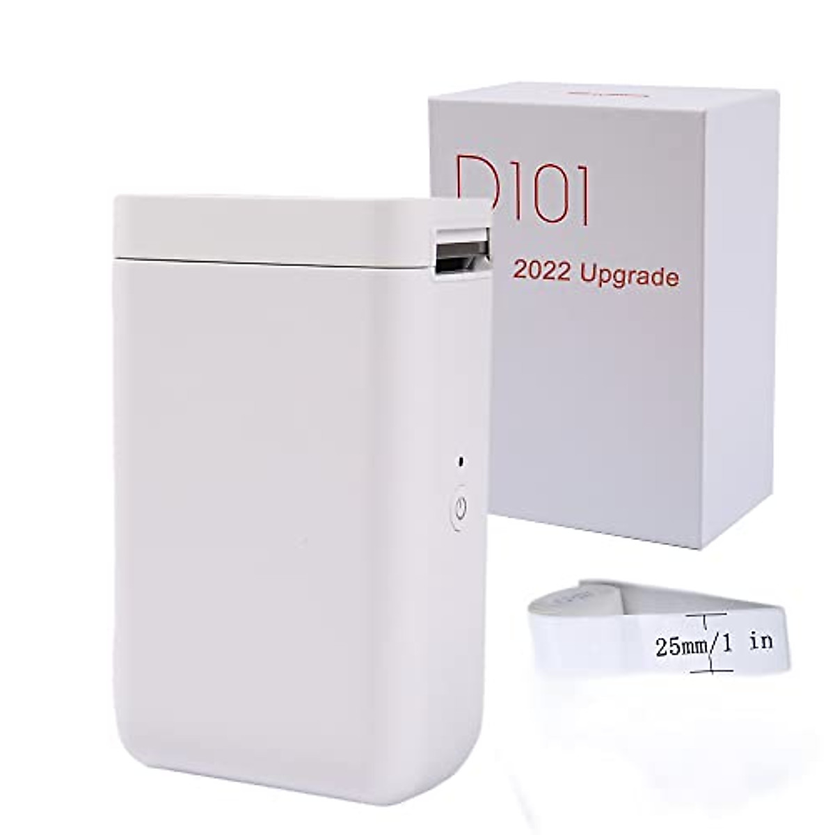 Label Printer 2022 Upgrade, Bluetooth Portable Wireless Label Maker Machine for Label Tape up to 1in, Smart Mini Sticker Printer with 2 Label Rolls