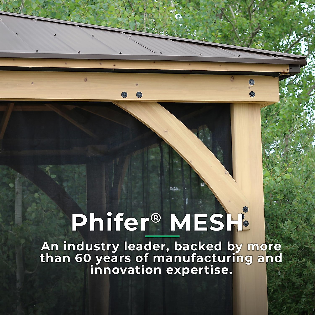 Yardistry 12' x 12' Meridian Mosquito Mesh