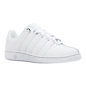 K-Swiss Women's Classic VN Leather Sneaker, White/White, 9.5 M