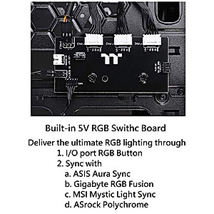 Thermaltake Level 20 MT Motherboard Sync ARGB ATX Mid Tower Gaming Computer Case with 3 120mm ARGB 5V Motherboard Sync RGB Fans +1 120mm Rear Fan Pre-Installed CA-1M7-00M1WN-00, Black