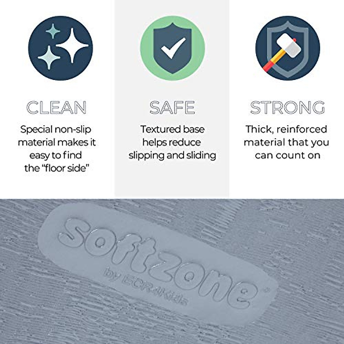 ECR4Kids SoftZone Floor Cushions with Handles, 2" Deluxe Foam, Square, Contemporary, (6-Pack)