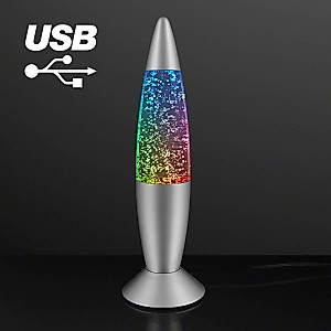FlashingBlinkyLights Mini Groovy Glitter Lamp USB Mood Light