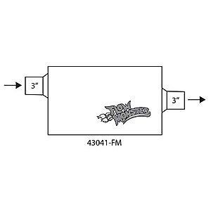Flowmaster 43041-FM Fits FLOWMONSTER 2-CHAMBER MUFFLER ALUMINIZED