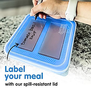 PORTION CUBES Soup Cubes Freezer Tray with Lid, 1-Cup Portions, Pack of 4 Containers