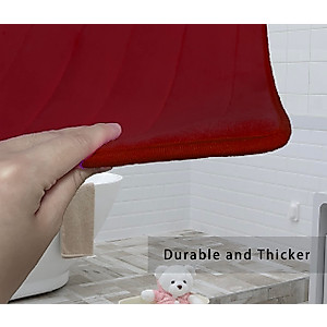 iMaylex Soft Memory Foam Bath Rug, Absorbent Luxury Bath Rug Mat, Quick Dry Bath Mat for Front Floor of Bathtub, Shower Floor and Toilet, Wine Red, 32" x 20"