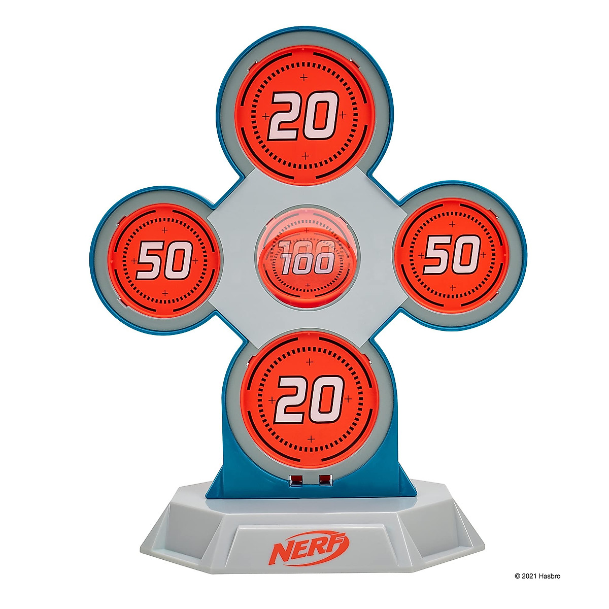NERF Elite 5-in-1 Target Challenge - Five Unique Targets with Five Stackable Bases Plus Trophy Target Token