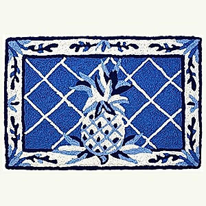 Jellybean Modern Indoor / Outdoor Mat Home Comfort Rugs 20" X 30" Rectangle French Country Pineapple