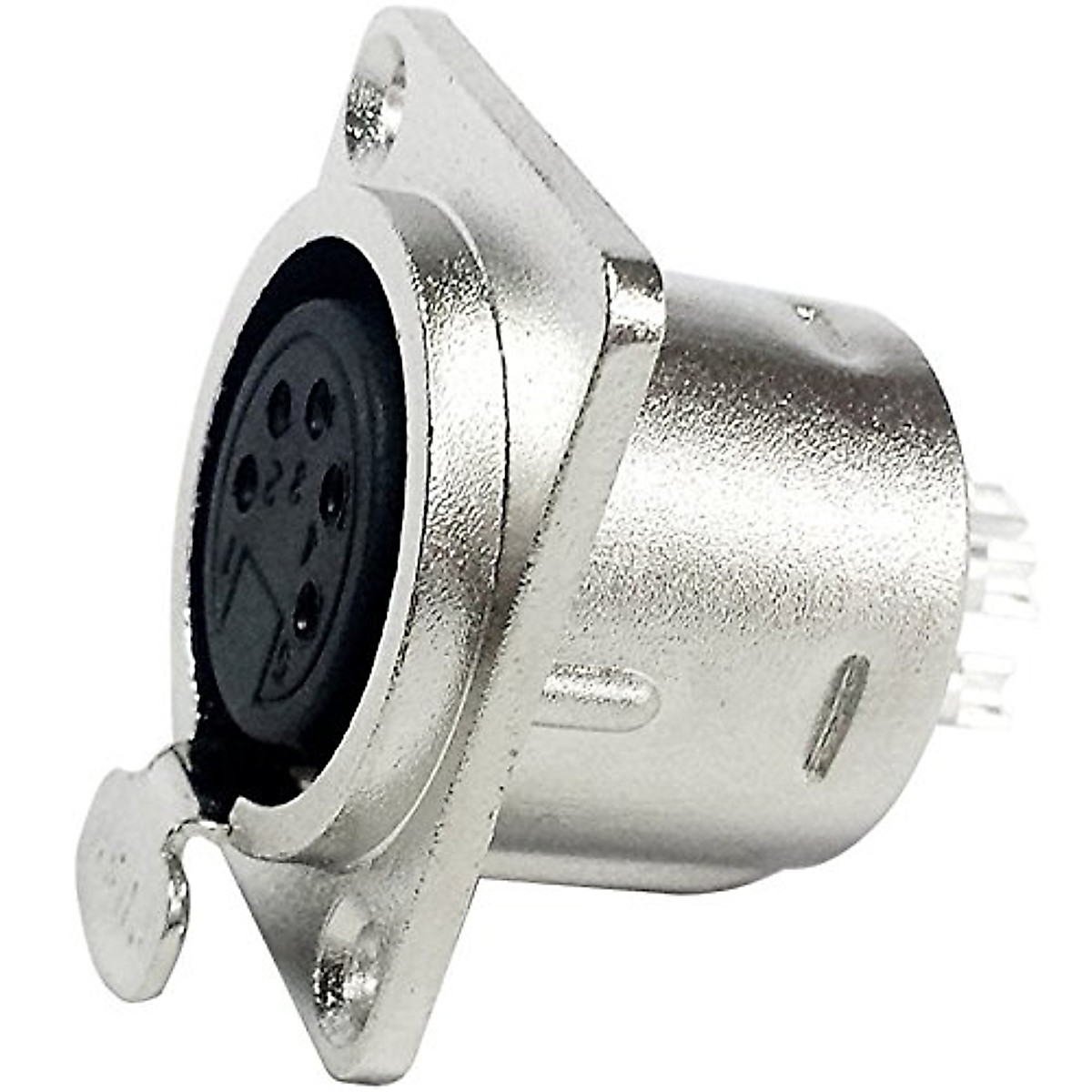 CESS 5 Pin XLR Female Socket Connector Panel/Chassis Mount (jcx) (4 Pack)