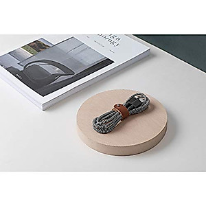 Native Union Belt Cable USB-C to Lightning - 4ft Ultra-Strong Reinforced Charging Cable with Leather Strap [MFi Certified] Compatible with iPhone 14, iPhone 13 and Earlier (Zebra)