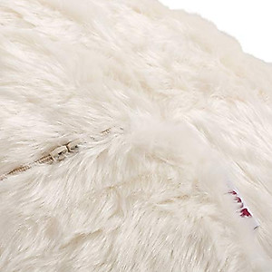 Christopher Knight Home Schley 5 Foot Bean Bag - Short Faux Fur - White