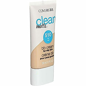 COVERGIRL Clean Matte BB Cream For Oily Skin, Fair 510, (Packaging May Vary) Water-Based Oil-Free Matte Finish BB Cream, 1 Fl Oz (1 Count)