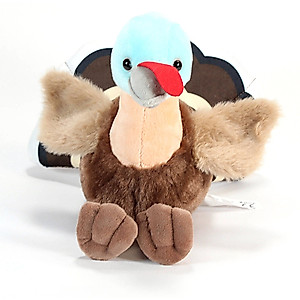 The Petting Zoo Turkey Stuffed Animal Plushie, Gifts for Kids, Wild Onez Wildlife Animals, Turkey Plush Toy 9 inches
