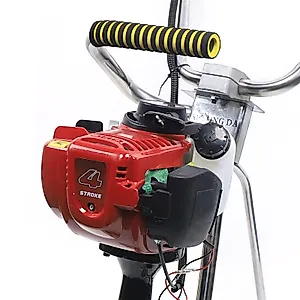 Gas Powered Concrete Screed Engine, 4-Stroke 1.2HP 35.8CC Concrete Wet Screed Machine Heavy Duty Stainless Steel Frame Concrete Surface Finishing Vibra Tool Without Leveling Board