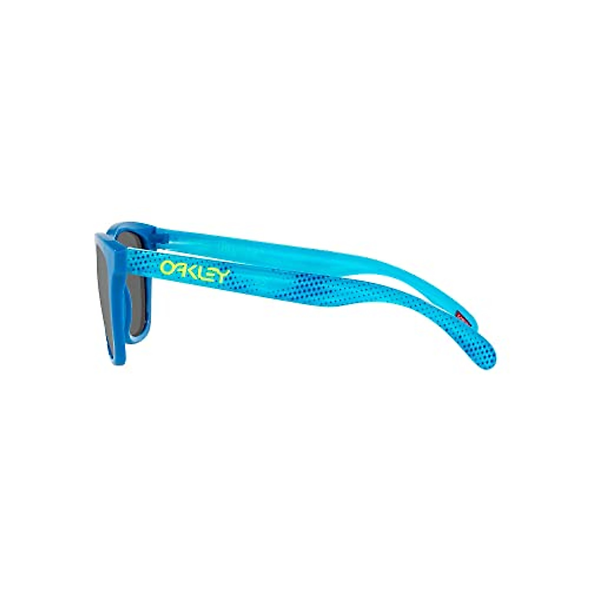 Oakley Men's OO9013 Frogskins Square Sunglasses, Hi Res Polished Sapphire/Prizm Black, 55 mm