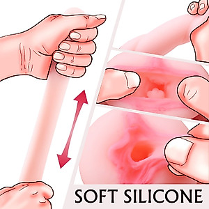 【Mature Women】 Ultra-Stretchy Masturbators Egg,Handheld Male Masturbators Cup with Softer Wrapped, Realistic Pocket Pussy Stroker with Strong Suctions, Adult Sex Toy for Men with 3D Lifelike Vagina