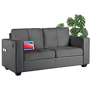 TYBOATLE Sofa Couch Sectional Couches for Living Room, Living Room Furniture Comfy Modular Convertible Sofas with Ottoman, Home Sofa Set with Chaise for Apartment Small Space (1, Grey)