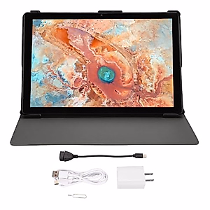 SHYEKYO Tablet, 1960X1080 Resolution Digital Tablet Dual Speakers 5G WiFi Blue 10.1 Inch for Video for Study (US Plug)