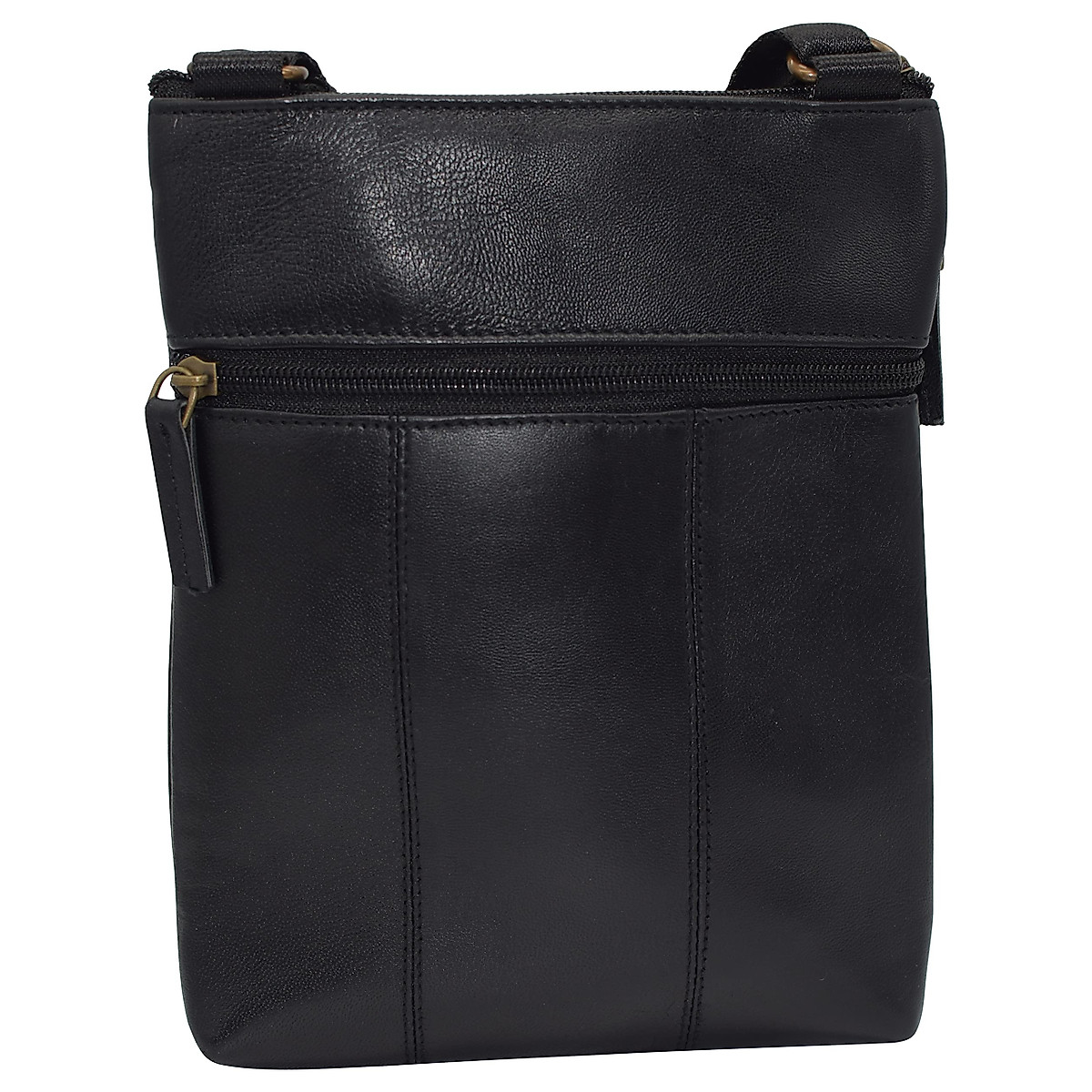 Crossbody Bag for Women Genuine Leather Multi-Pocket Purse with Adjustable Strap & Built-In Wallet