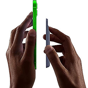 BIAJIYA Card Holder for Back of Phone for MagSafe Magnetic Silicone Wallet Compatible with iPhone 14/13/12/12 Pro/ 12 Mini/ 12 Pro Max Black