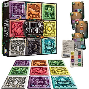 Gamewright - Shifting Stones – A Visual, Decision-Making Family Strategy Game of Tiles, Cards, and Tactics, 8 years +