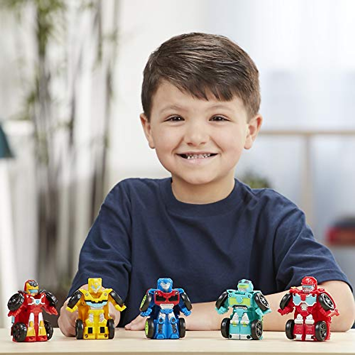 Transformers Playskool Heroes Rescue Bots Academy Mini Bot Racers Converting Robot Toy 5-Pack, 2-Inch Collectible Toy Cars (Amazon Exclusive)
