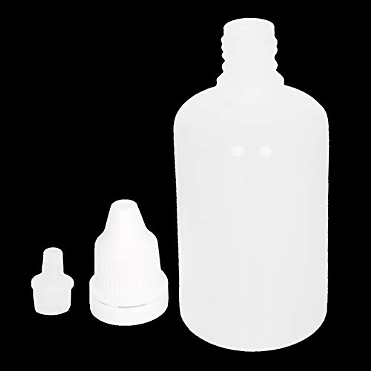 Othmro 1.7oz PE Lab Eye Plastic Dropper Bottles 20pcs, 50ml Squeezable Eye Liquid Dropper Thin Mouth Via of Liquid Sample Seal Storage Bottle with Childproof White Cap