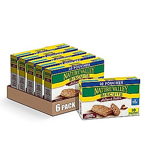 Nature Valley Biscuit Sandwiches, Cinnamon Almond Butter, 10 ct, 13.5 OZ (Pack of 6)