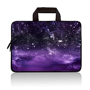 RUYIDAY 14 15 15.4 15.6 inch Laptop Handle Bag Computer Protect Case Pouch Holder Notebook Sleeve Neoprene Cover Soft Carrying Travel Case for Dell Lenovo Toshiba HP Chromebook ASUS Acer(Galaxy)