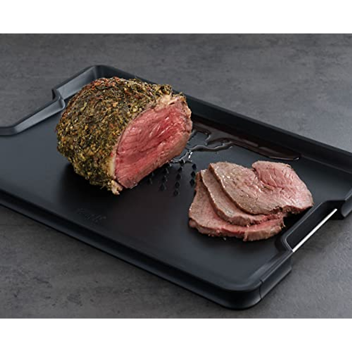 Joseph Joseph Cut&Carve Plus Multi-function Cutting Board, Extra Large, Black