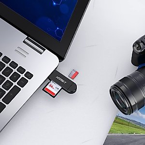SD Card Reader, Acksky 2 in 1 Micro USB Memory Card Reader, Micro SD Card Adapter OTG for Computer, PC, Android, Laptop, Camera, Mac, Supports SD/Micro SD/Mini SD/TF/SDHC/SDXC/MMC/Micro SDHC