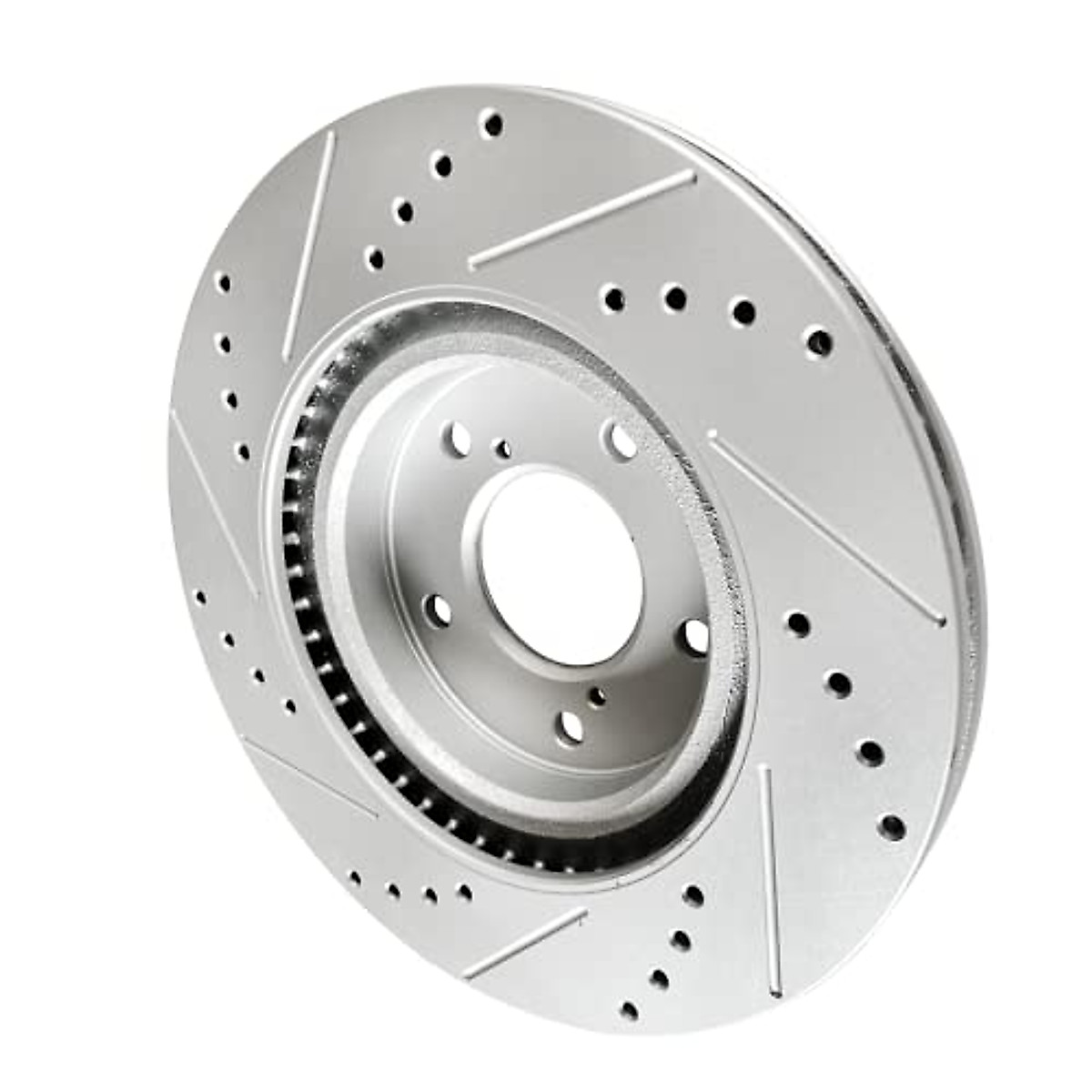 WEIZE Front Carbon Fiber Ceremic Brake Pad & Drilled Slotted Rotors Kit, Compatible with Jeep Compass/Patriot Dodge Caliber Avenger