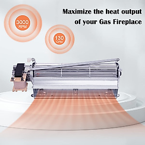 Hiorucet BLOT BLOTMC Replacement Fireplace Blower Fan KIT for Monessen, Hearth Systems, Martin, Majestic, Hunter. Ball Bearing, Quiet, High Air Flow.