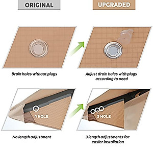 COOSHADE 8x8 Patio Gazebo with Window Curtains Gazebo Canopy Tent for Outdoor Garden Backyard Beige