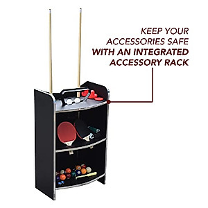 Triple Threat 6-ft 3-in-1 Multi Game Table with Billiards, Air Hockey, and Table Tennis