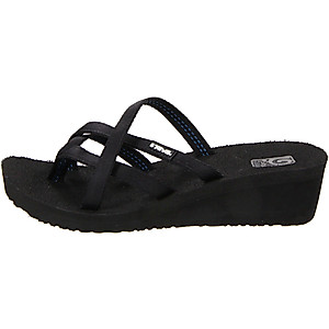 Teva Women's W Mush Mandalyn Wedge Ola 2 Flip-Flop, Black, 7 M US