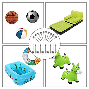 kiniza 20 Packs Air Pump Inflation Needles, Soccer Sports Ball Pump Needle Stainless Steel Basketball Inflating Pins Air Pump Needle for Balls Soccer Basketball Football Volleyball Rugby