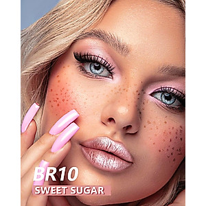 MAKI YIKA Pink Lipstick for Women Metallic Lipsticks Long Lasting Glitter Lipstick No Smudge No Transfer Full-Coverage Liquid Lip Gloss, Pink Flower