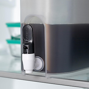 JILLMO Gallon Cold Brew Coffee Maker, 3/4 Gallon Iced Coffee Pitcher with Steel Mesh Filter and Spigot, Black