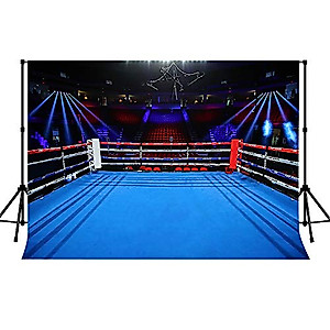 LYLYCTY 7x5ft Photography Backdrops for Boys Birthday Party Boxing Ring Backgrounds Dorm Decorations Backdrop for Men Portrait Backdrops Photo Booth Props BJZYLY6