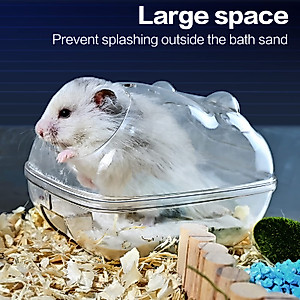 lazYYzal Hamster Bathtub,Hamster Bathroom,Small Animal Habitat Décor,Sand Bath Container Transparent Beds,Hamster Bed,Ice Bathtub,Sleep Pad Nest,Sand Bath Box for Small Pet Animals Cage Accessories（S）
